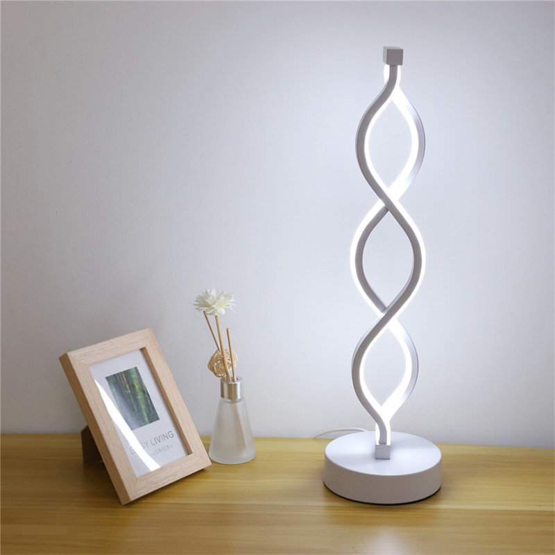 Metro Lane Timmothy 44cm White Table Lamp with USB & Reviews | Wayfair ...