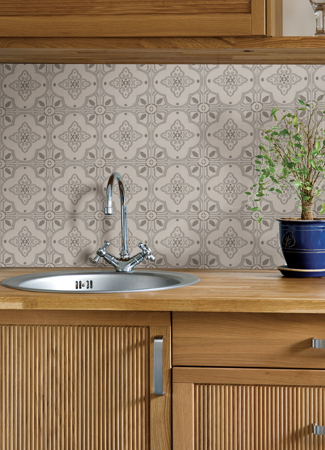 WallPops! Clover Embossed Peel & Stick Backsplash Tile Decal | Wayfair