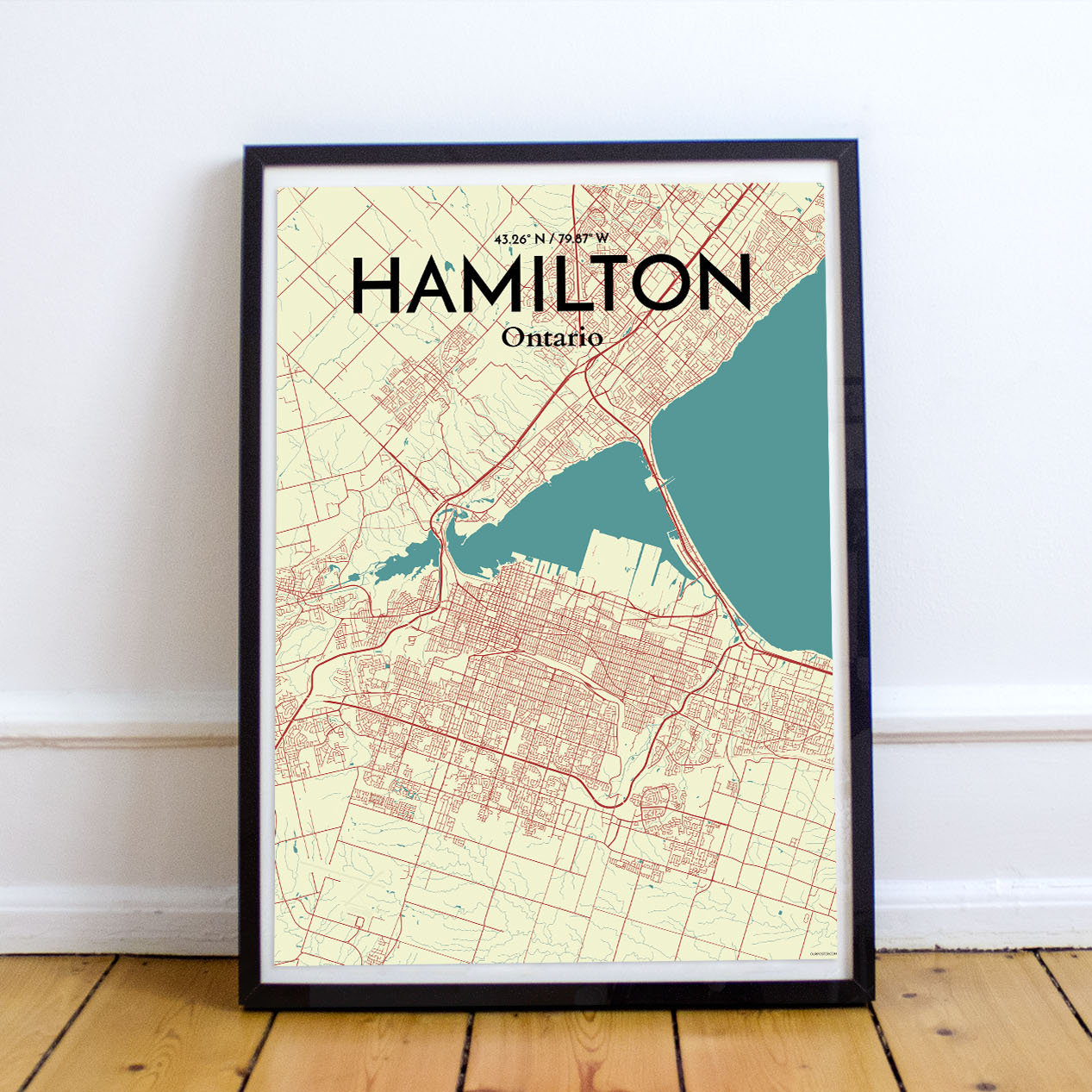 Wrought Studio Hamilton City Map - Unframed Graphic Art | Wayfair
