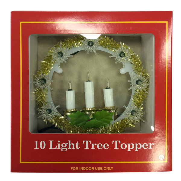The Holiday Aisle® 10 Lite Tree Topper with Candle & Reviews | Wayfair