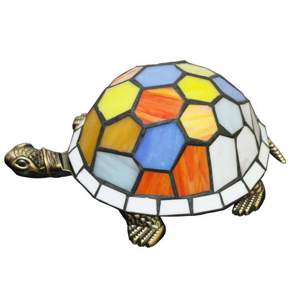 Dakota Fields Tortoise Tiffany Style Turtle Lamp Small Bedside Cute ...