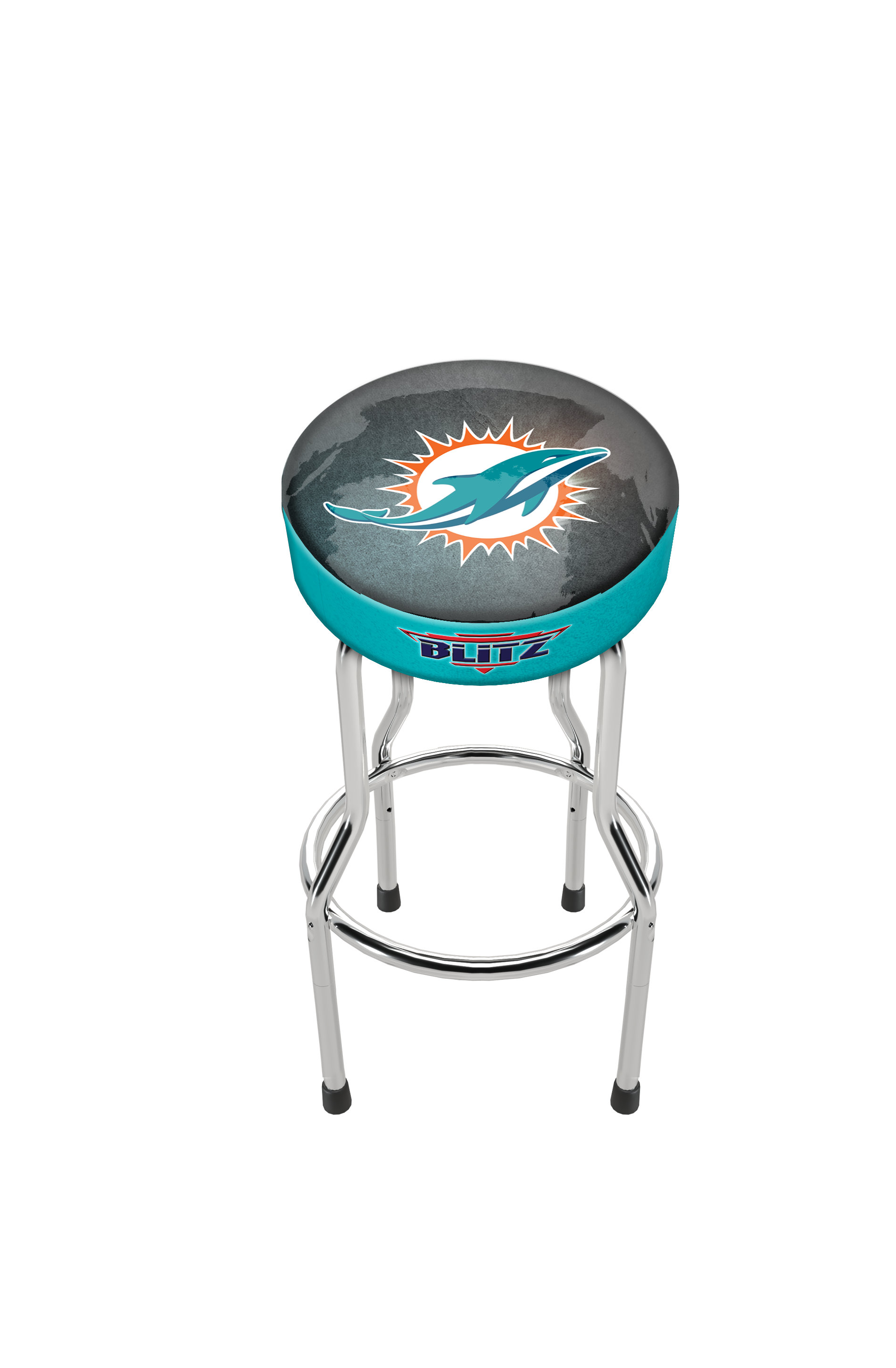 Arcade 1Up Miami Dolphins Adjustable NFL Blitz Team Pub Stool ...