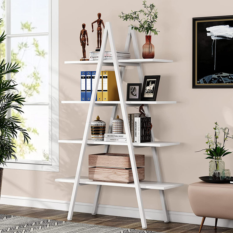 17 Stories Knightsen 65'' H x 35'' W Steel Ladder Bookcase & Reviews ...