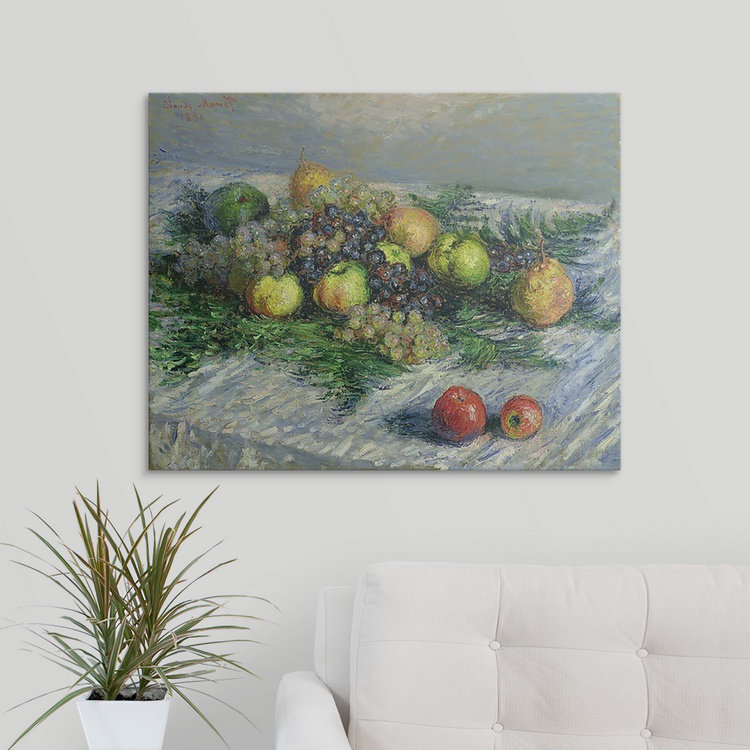 The Twillery Co.® Claude Still Life With Pears And Grapes, 1880 by Claude Monet - Print | Wayfair