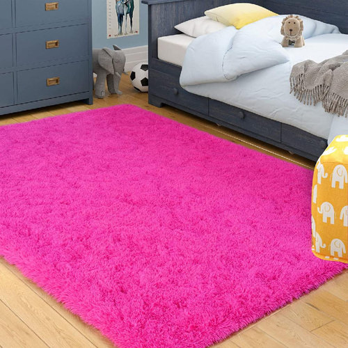 Mercer41 Deyssi Area Rug in Hot Pink | Wayfair