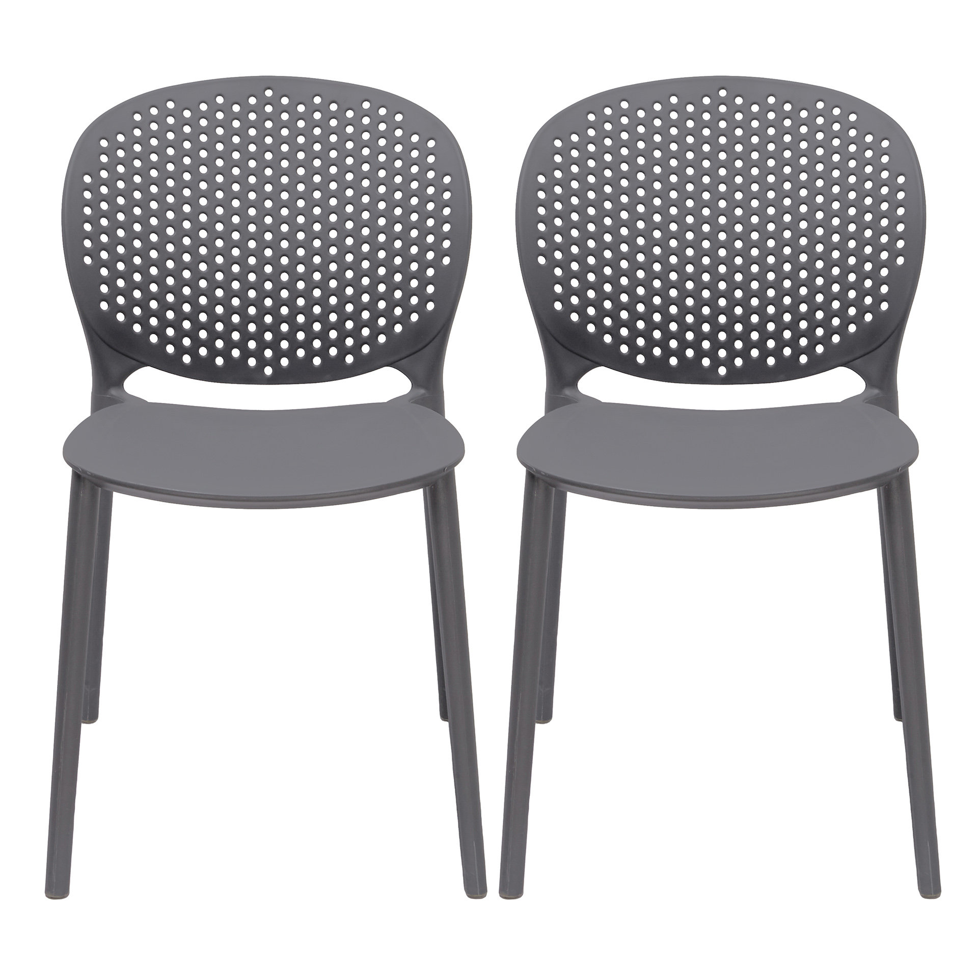 2xHome Set Of 2 Modern Plastic Pool Side Armless Dining Chair | Wayfair