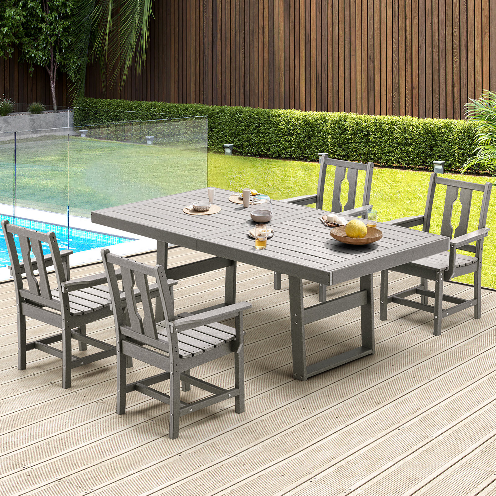 Wildon Home® Rhoton Rectangular 4 - Person Outdoor Dining Set | Wayfair