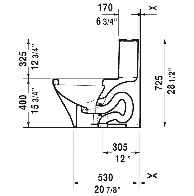 Duravit DuraStyle 1.28 GPF Elongated Comfort Height Floor Mounted One ...
