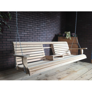 Highland Dunes Mahowny Solid Wood Porch Swing & Reviews | Wayfair