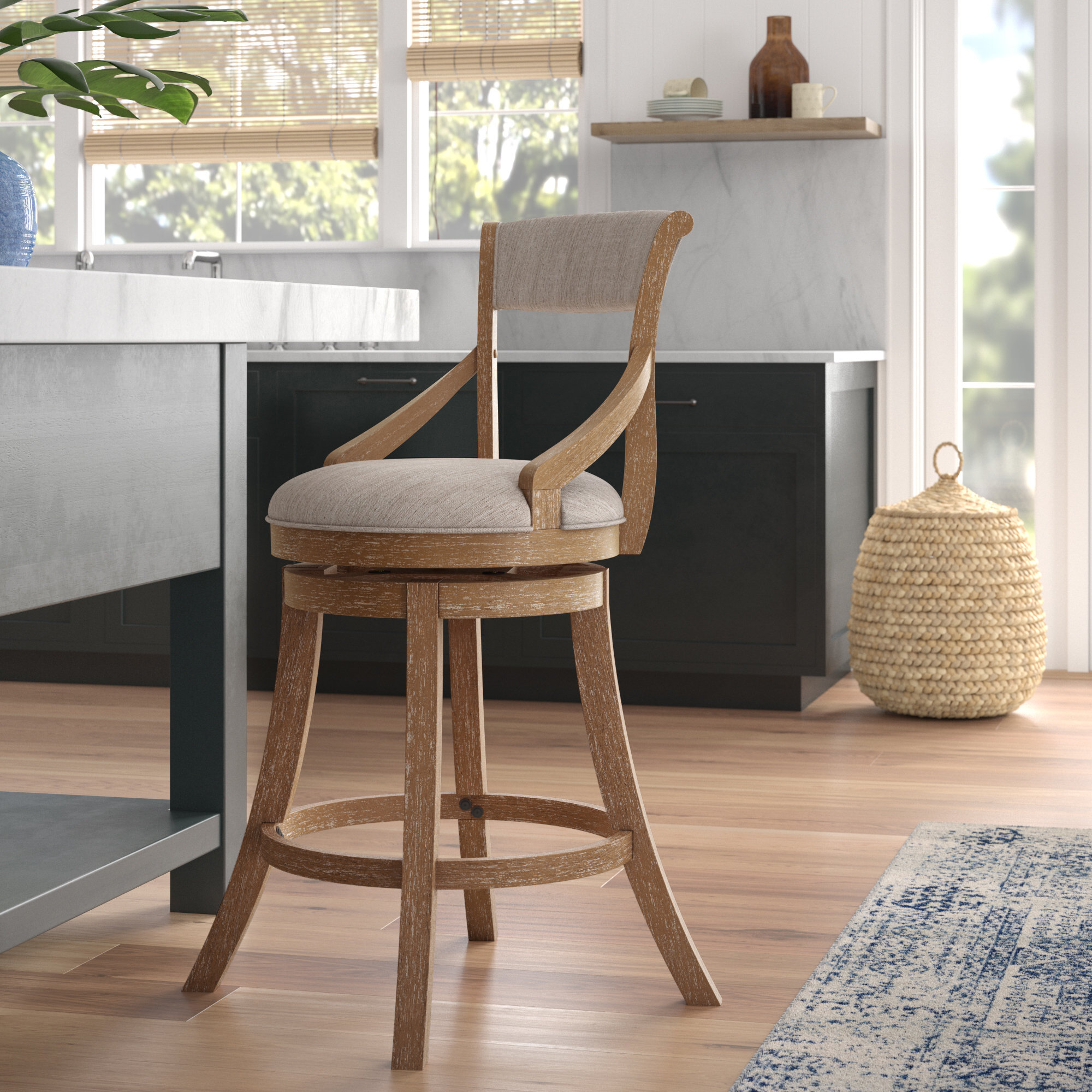 Mistana™ Michele Swivel Counter & Bar Stool & Reviews | Wayfair