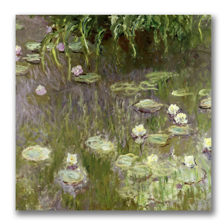 Vault W Artwork Waterlilies At Midday by Claude Monet - Print on Canvas | Wayfair