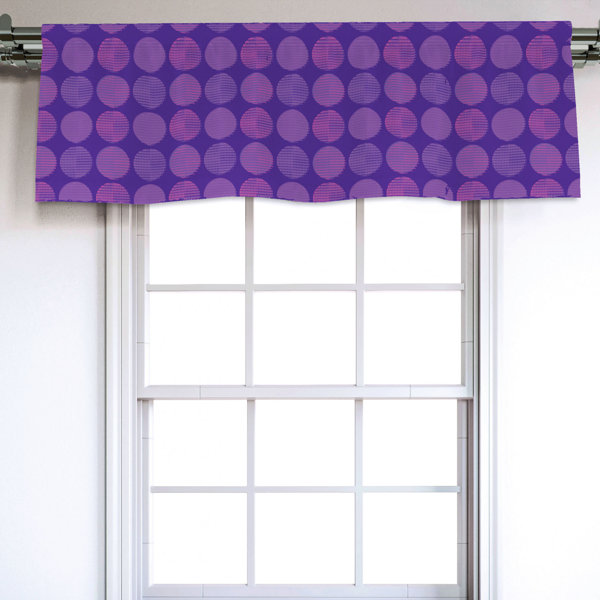 Bless international Geometric Sateen Ruffled 54'' Window Valance in ...