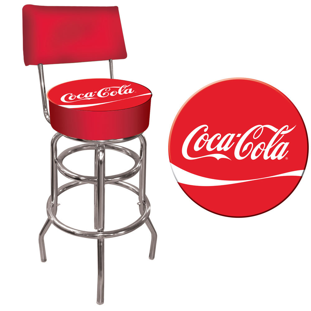 Trademark Global Coca Cola 31" Swivel Bar Stool | Wayfair