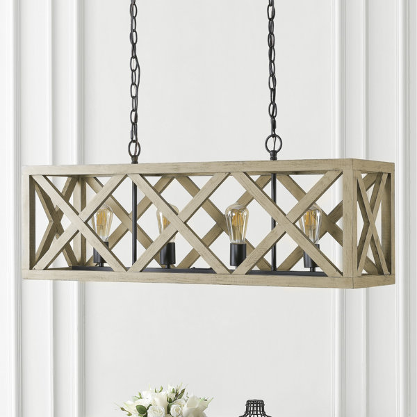 Gracie Oaks Oppel 4 - Light Kitchen Island Linear Pendant & Reviews ...