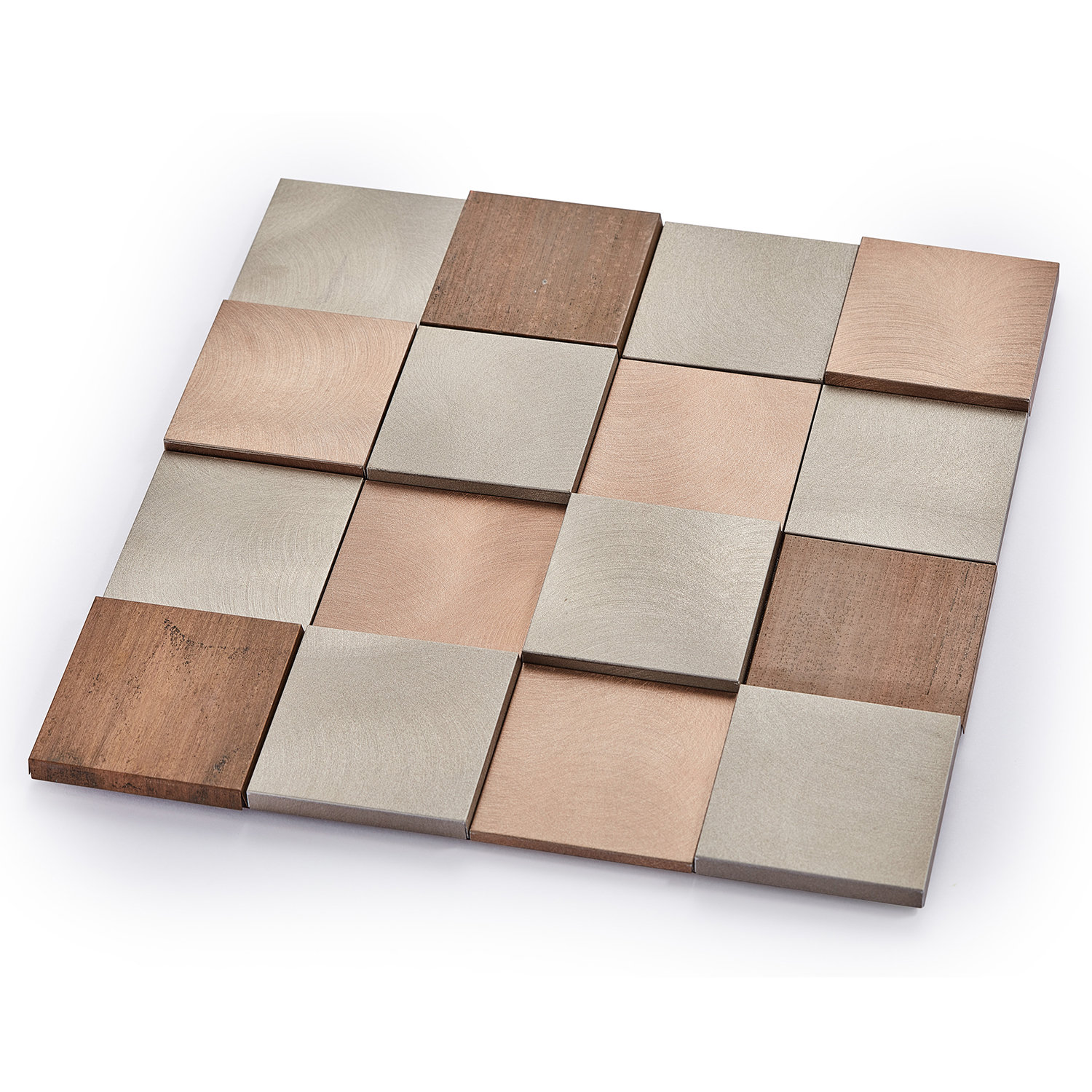 Altair 3" x 3" Metal Mosaic Pattern Wall Tile | Wayfair