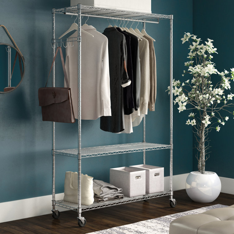 Rebrilliant Bevill 48'' Rolling Clothes Rack & Reviews - Wayfair Canada