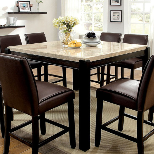 Counter-height-marble-top-dining-table | Wayfair