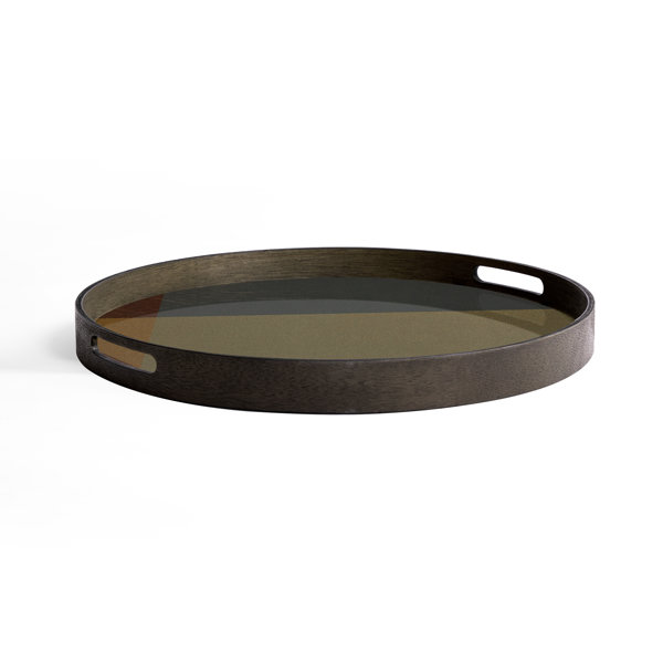 Ethnicraft Angle Tray - Glass - Slate - Round - S | Wayfair