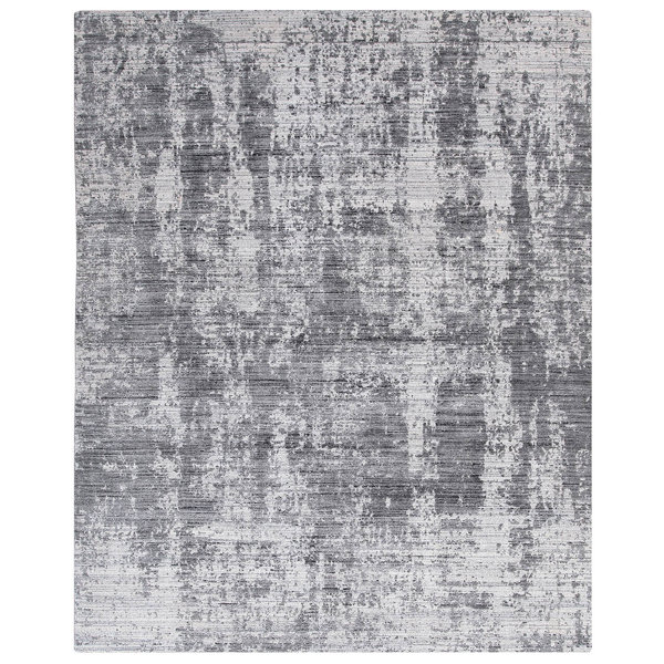 Williston Forge Lachapelle Everest E Handwoven Black/Silver Rug ...
