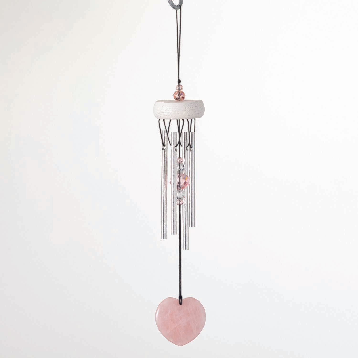Woodstock Chimes Signature Collection, Rose Quartz Heart Chime, 10 ...