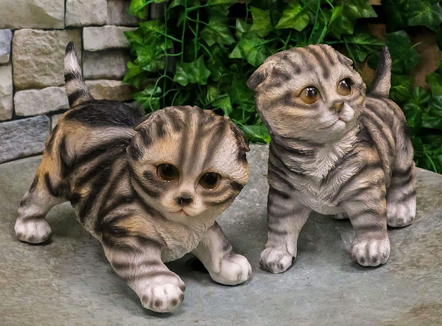 Red Barrel Studio® Pack Of 2 Lifelike Adorable Playful Feline Gray ...