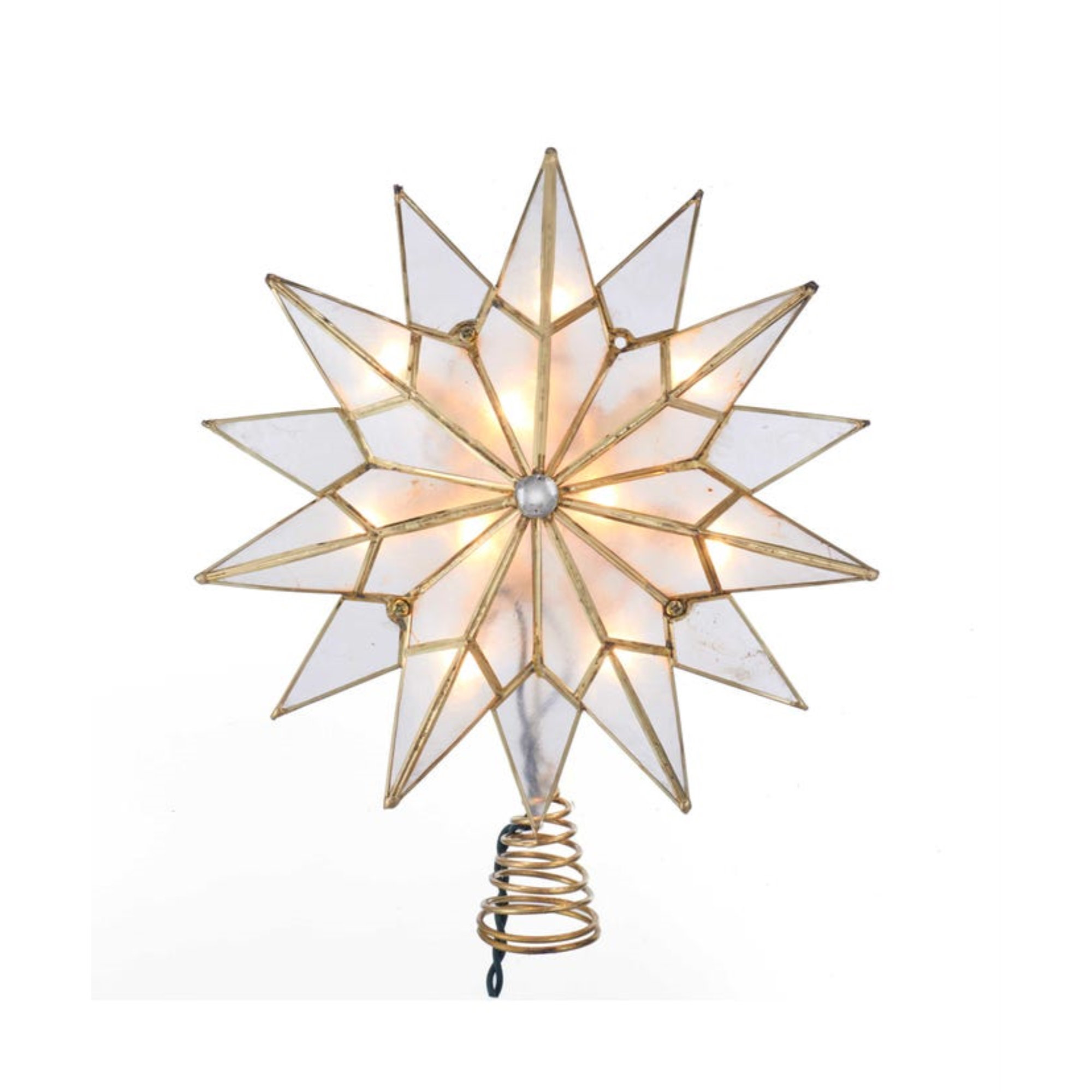 Kurt Adler Capiz Double Tip Star Tree Topper & Reviews | Wayfair