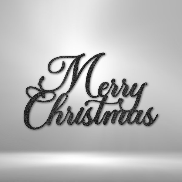 The Holiday Aisle® Merry Christmas Script Steel Wall Décor | Wayfair