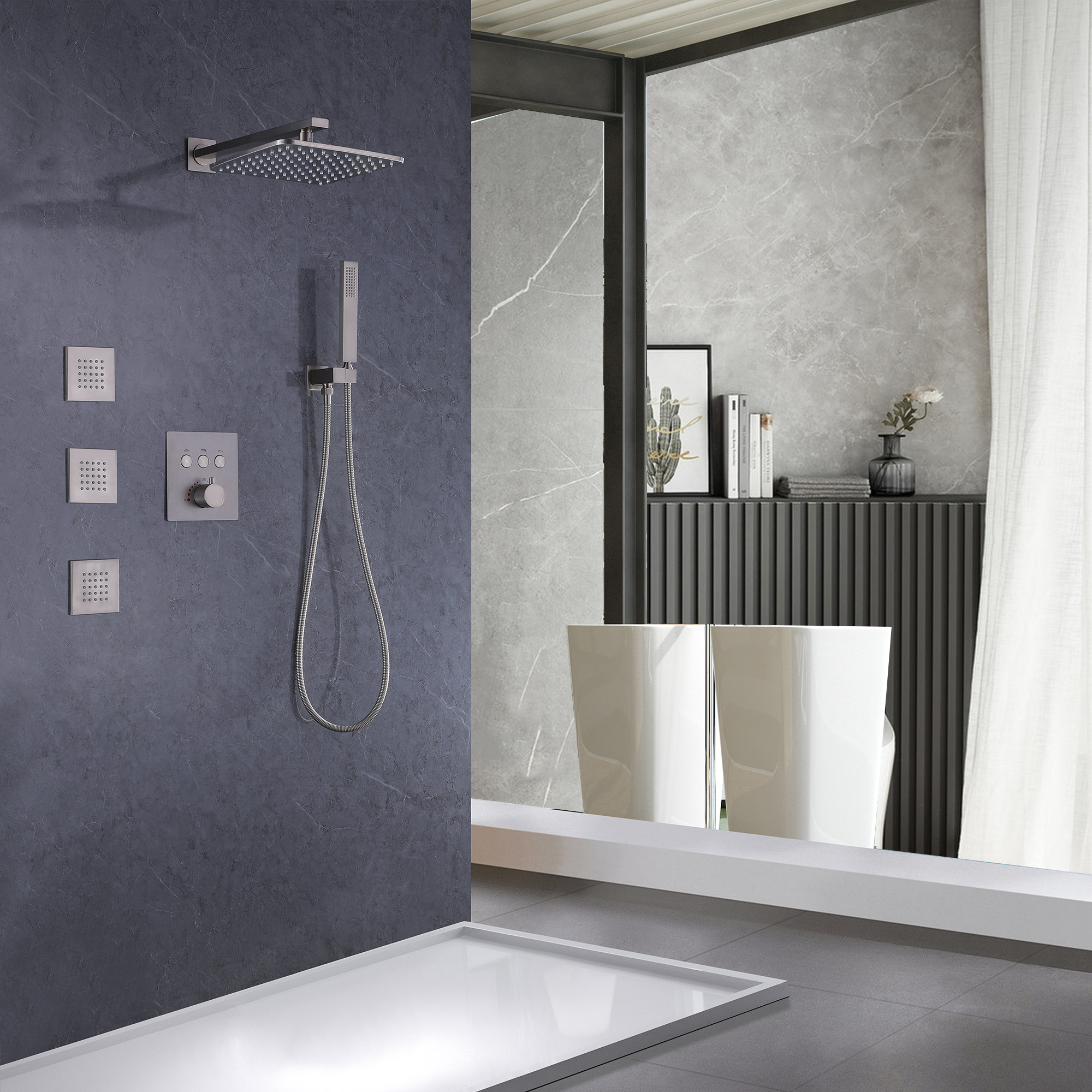 Selected Complete Shower System with Rough-in Valve | Wayfair