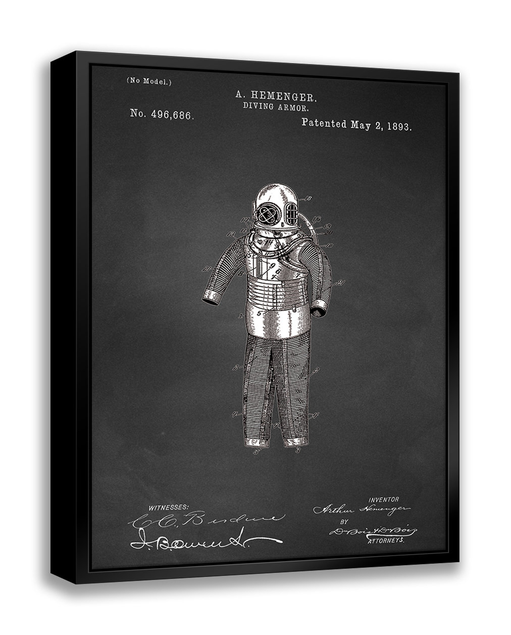 ATX Art Group LLC Diving Armor Patent by Stanley Print House - Floater ...