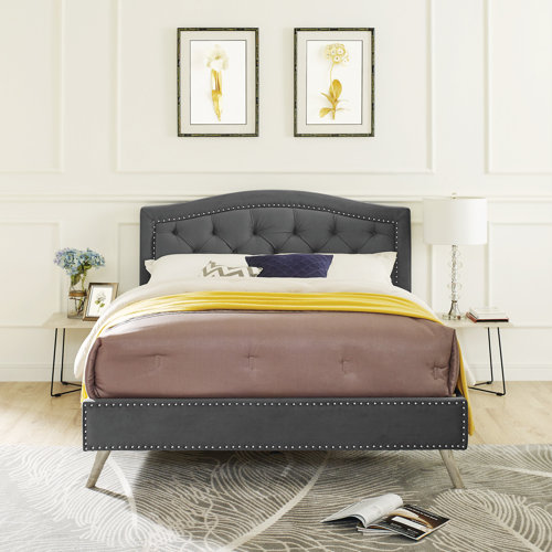 House of Hampton® Applewhite Upholstered Bed & Reviews | Wayfair