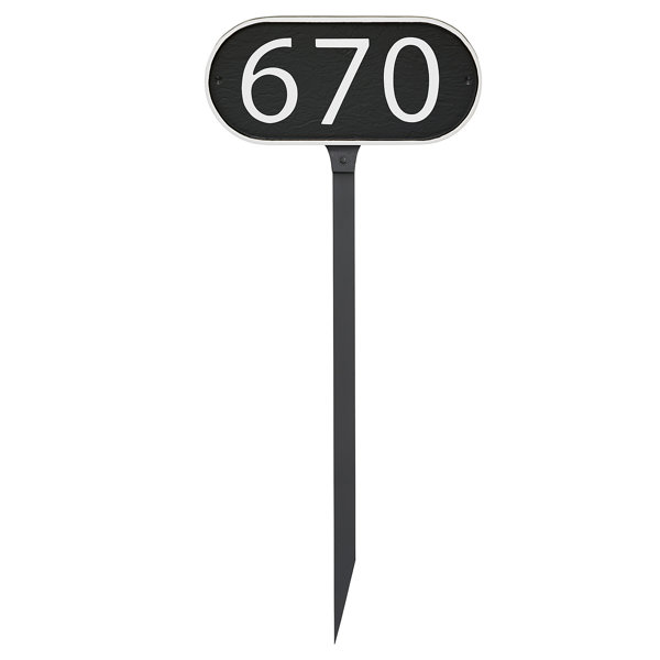 Montague Metal Products Oblong 1-Line Lawn Address Sign | Wayfair