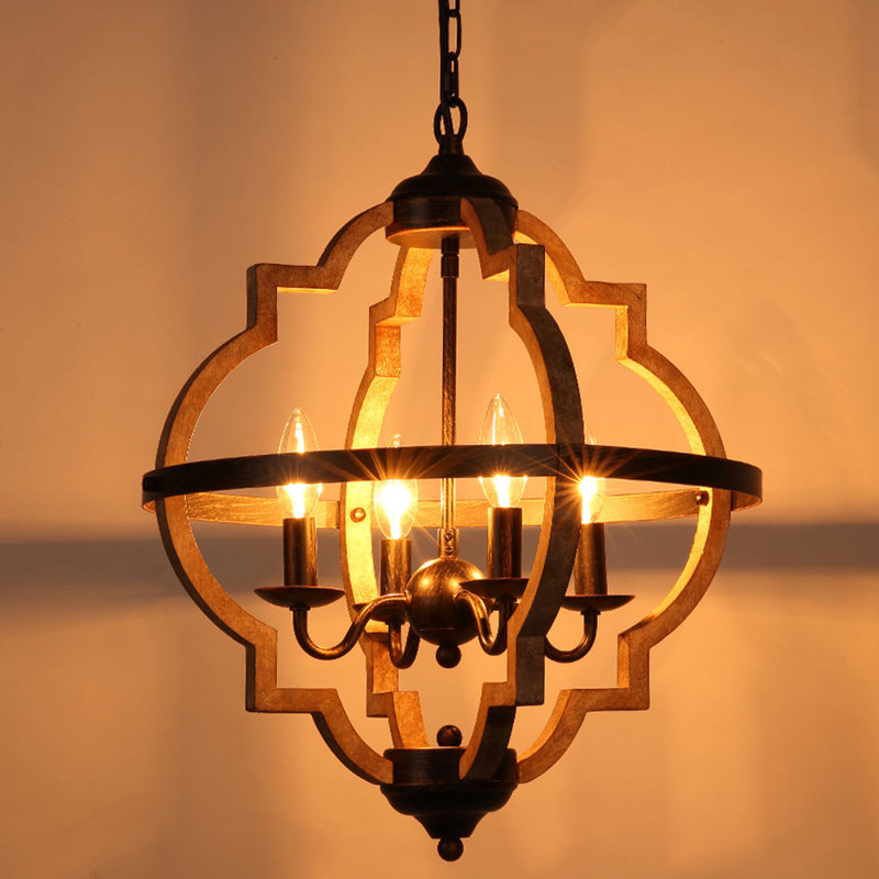 Ophelia & Co. Pollak 6 - Light Dimmable Lantern Geometric Chandelier ...