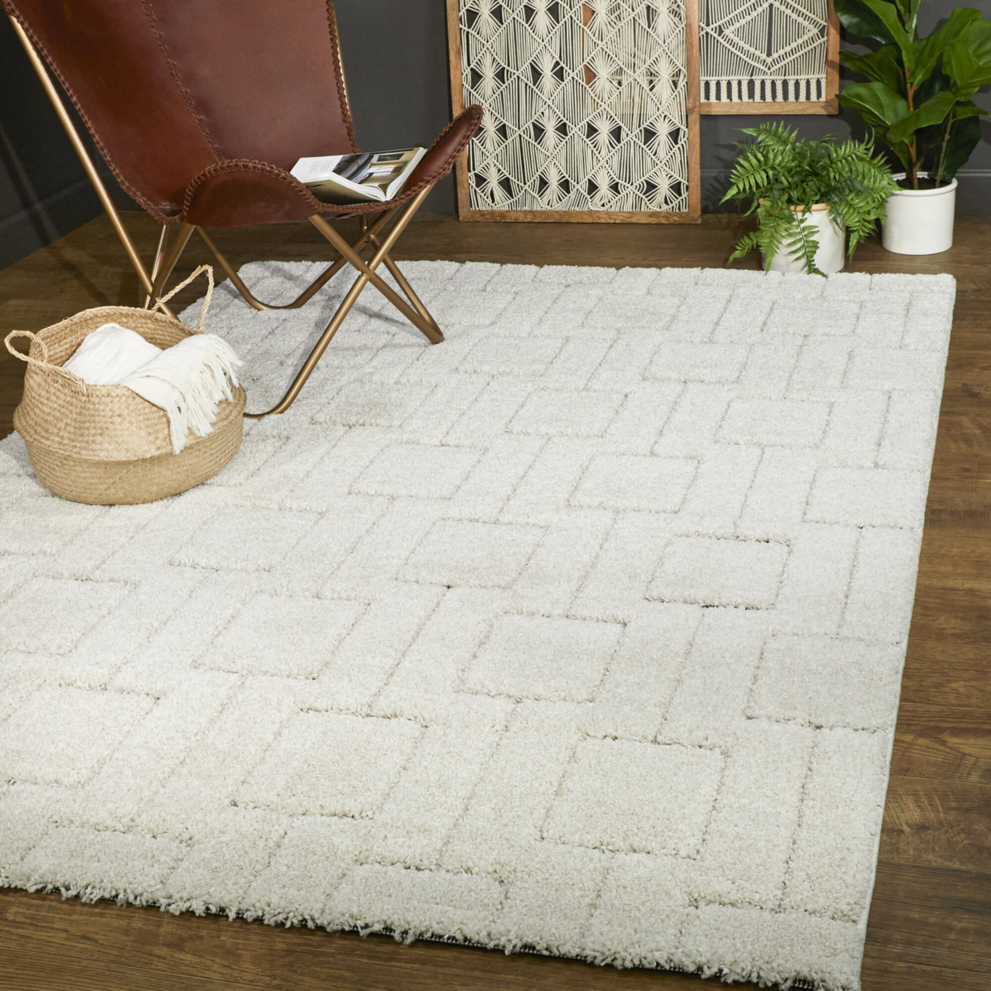 Latitude Run® Flatweave Performance Cream Rug | Wayfair
