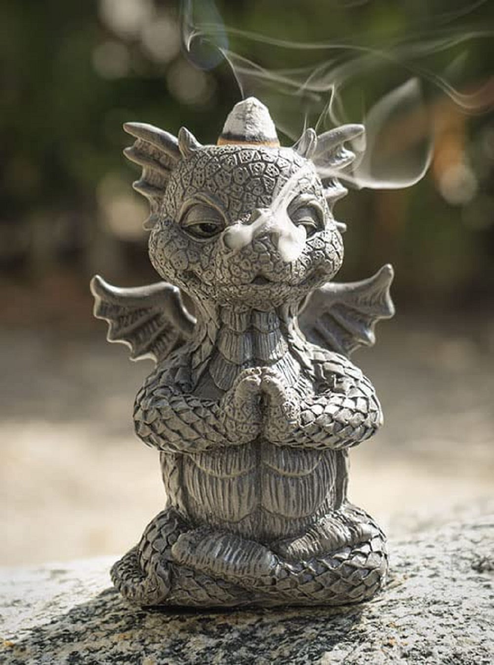Trinx Zen Inner Peace Whimsical Garden Dragon In Yoga Meditation ...
