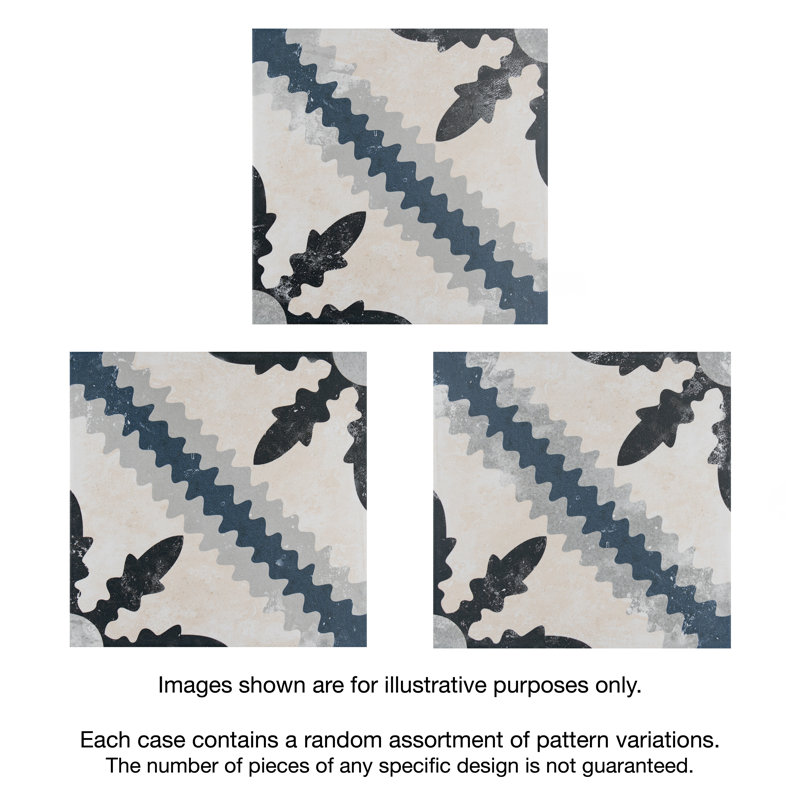 Merola Tile Evoque Monastery 10" x 10" Porcelain Patterned Wall & Floor ...