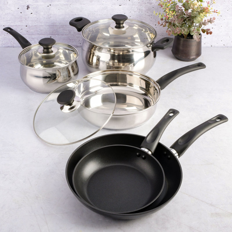 Gibson Home 95 - Piece Non-Stick Stainless Steel (18/10) Cookware Set ...