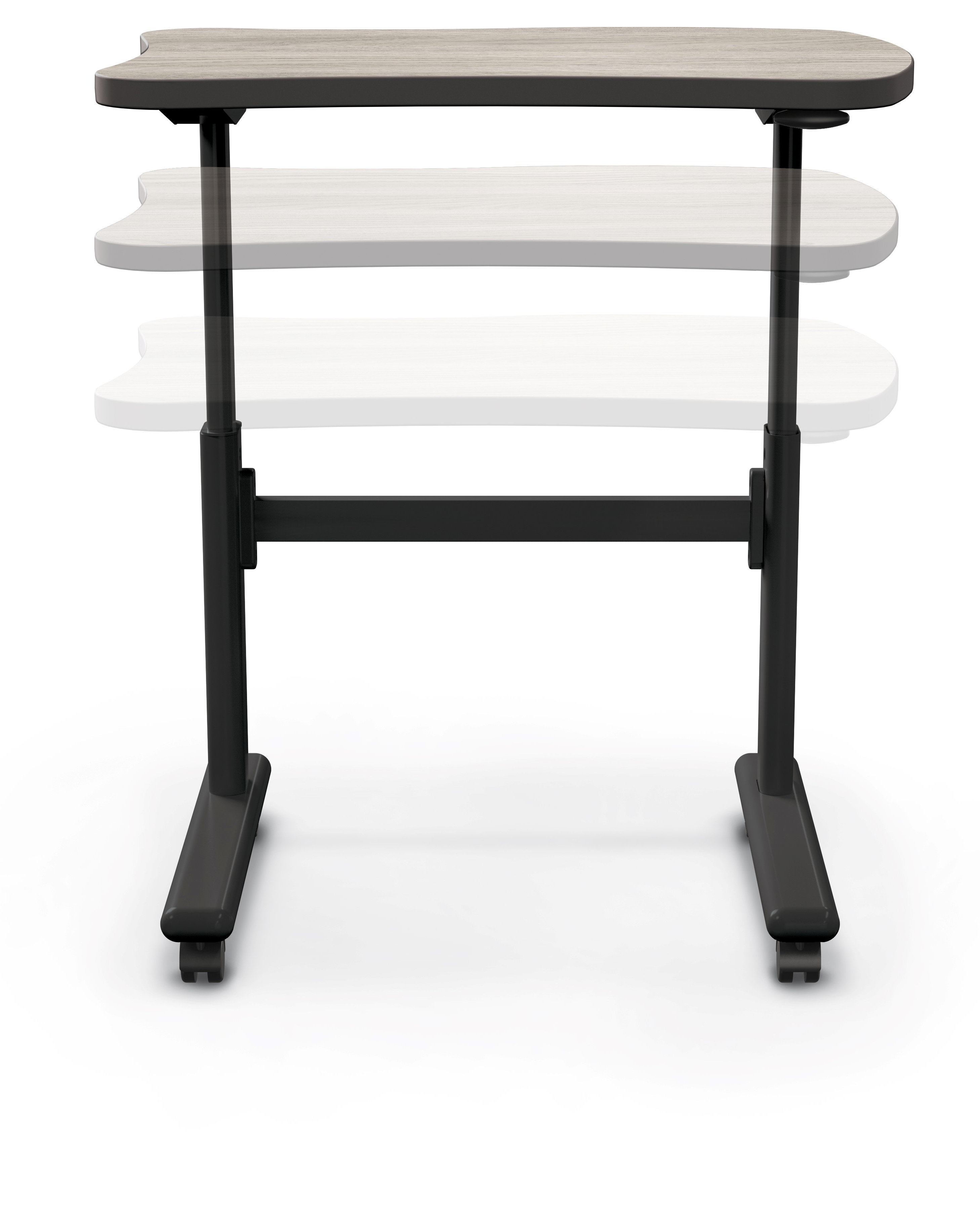 MooreCo Hierarchy Height Adjustable Sit to Standing Flip Top Student ...