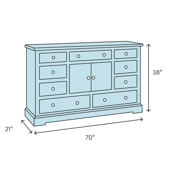A&J Homes Studio Superstar 5 Drawer Combo Dresser | Wayfair