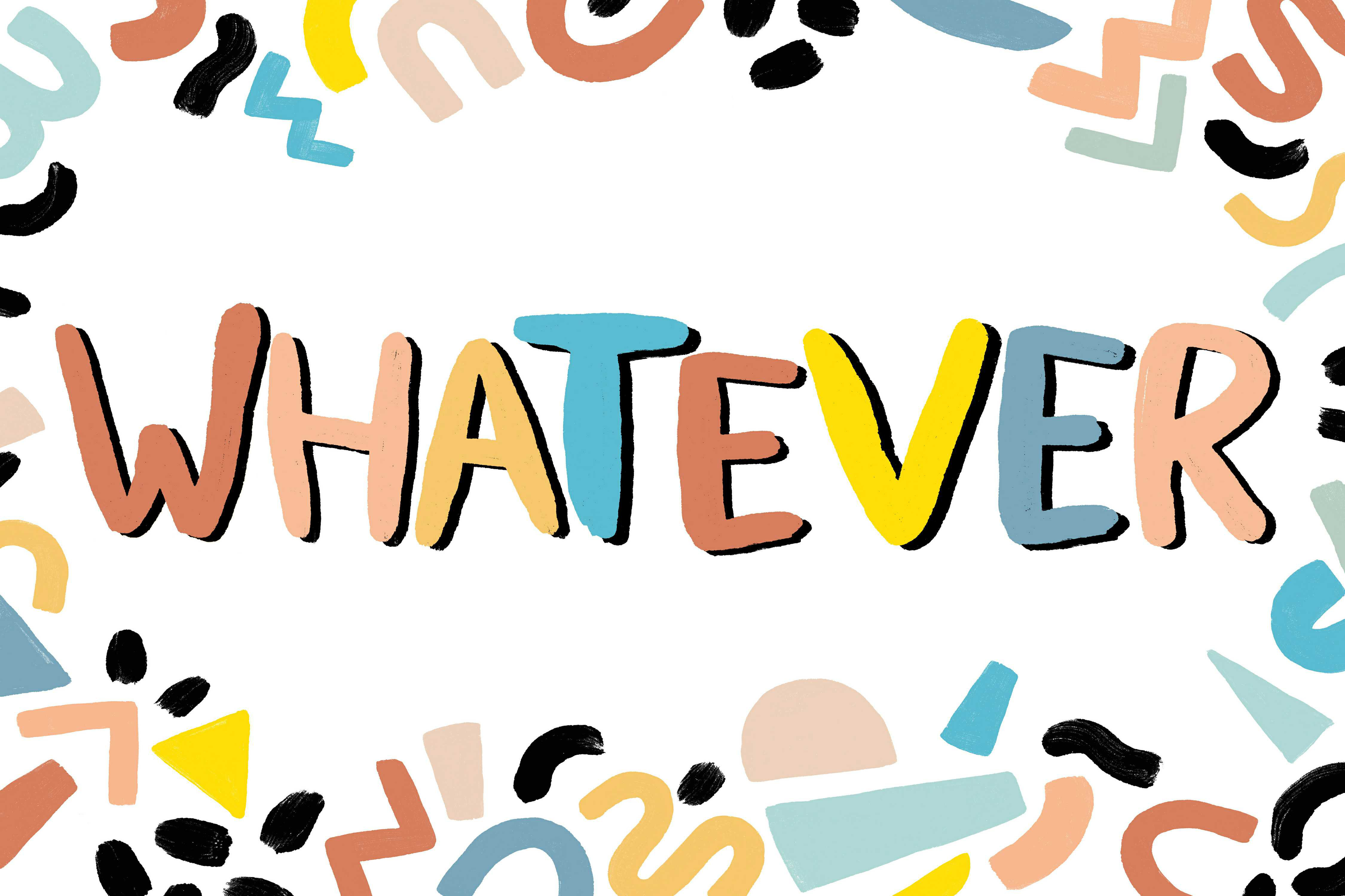 Red Barrel Studio® 90S Phrases Whatever IV by - Wrapped Canvas Print ...