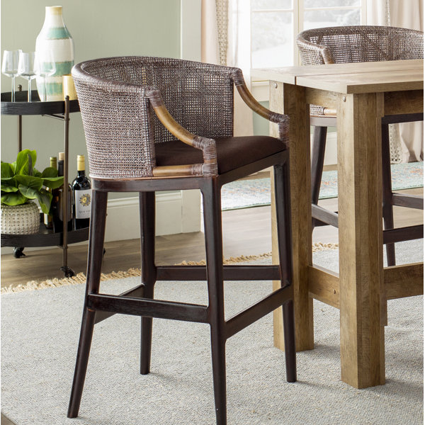 Pewter-bamboo-bar-stool | Wayfair