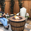 Sunbeam Wine Barrel Concrete Propane/Natural Gas Fire Pit & Reviews ...