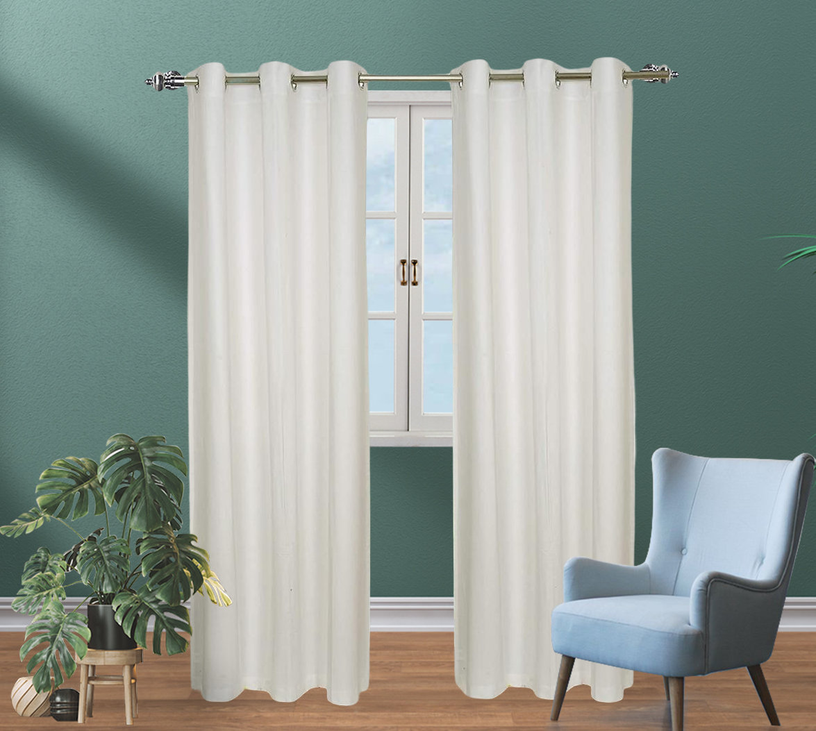Ebern Designs Byata 100% Cotton Room Darkening Curtain Pair | Wayfair