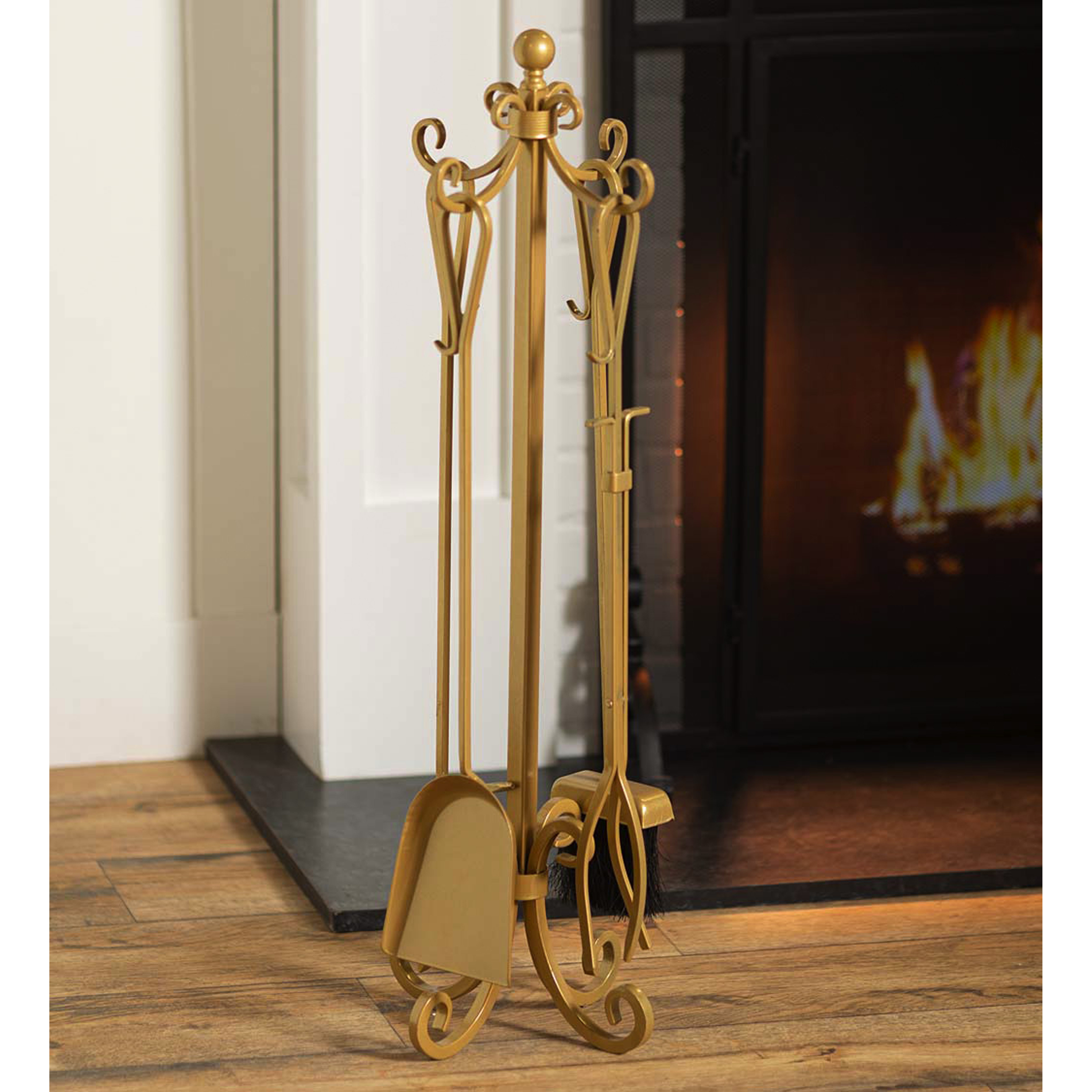 Rosdorf Park 3-Pieces Steel Fireplace Tool Set | Wayfair