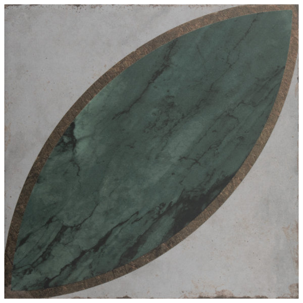 Merola Tile Renaissance Deco 8" x 8" Porcelain Patterned Wall & Floor ...