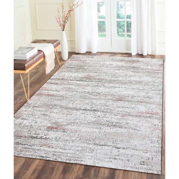 Williston Forge Font Machine Woven Grey/Brown Rug | Wayfair.co.uk