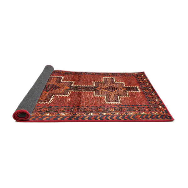 Bungalow Rose Plaskitt Rust Rug | Wayfair