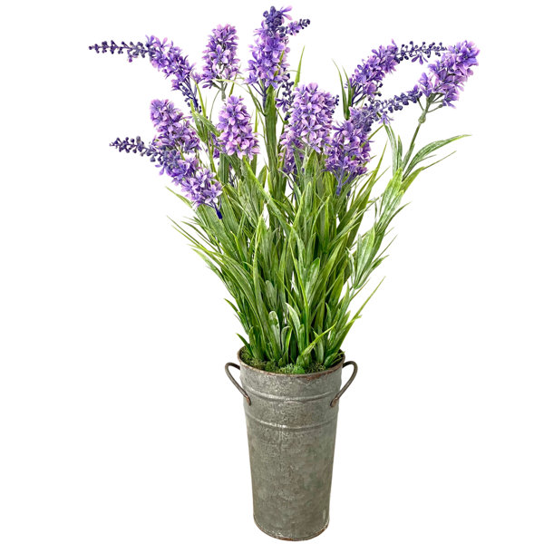 Vivian Rose Lavender Floral Arrangement in Vase | Wayfair