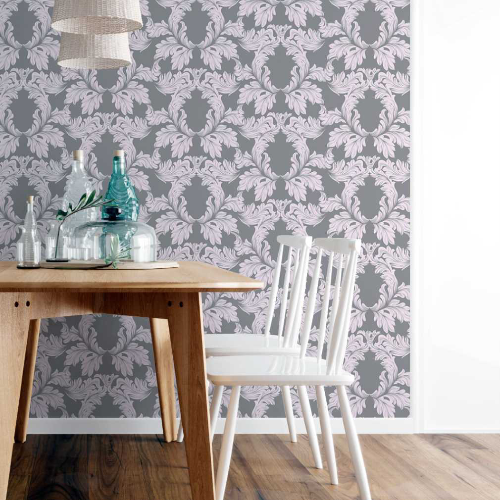House of Hampton® Delcina Peel & Stick Damask Wallpaper | Wayfair