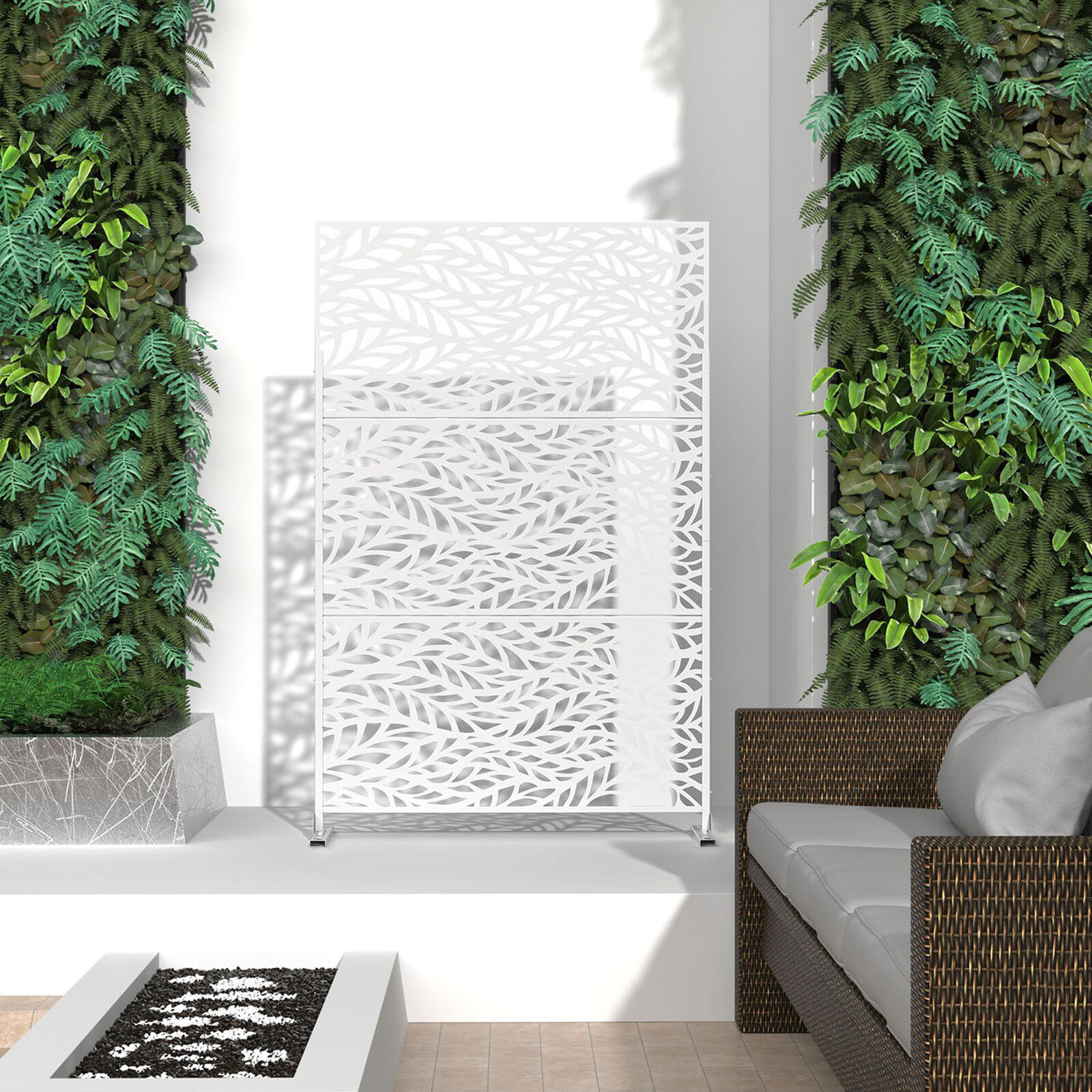 LGHM Laser Cut Metal Privacy Screen | Wayfair