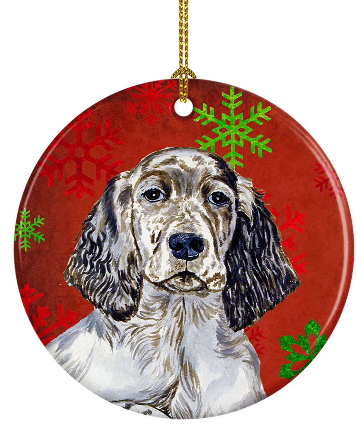 The Holiday Aisle® English Setter Snowflake Holiday Christmas Ceramic ...